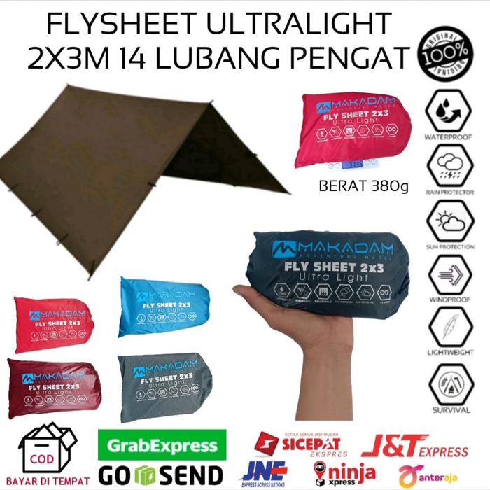 Jual flysheet 2x3 ultralight waterproof camping outdoor - Jakarta Barat ...