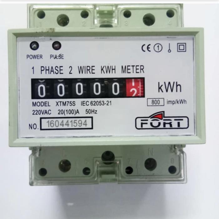 Jual Kwh Meter 1 Phase Merk FORT XTM75S Analog 20(100)A - Jakarta Pusat - bursa panel | Tokopedia