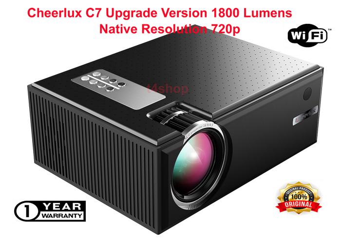 Jual New C7 Wifi CHEERLUX mini LED projector 1500 lumens + TV Tunner ...