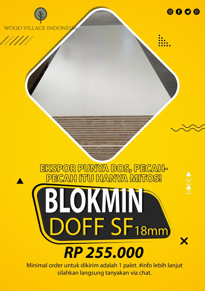 Jual BLOKMIN / BLOCKBOARD MELAMIN / MELAMINTO / MINBLOK DOFF SF 18MM 18 ...