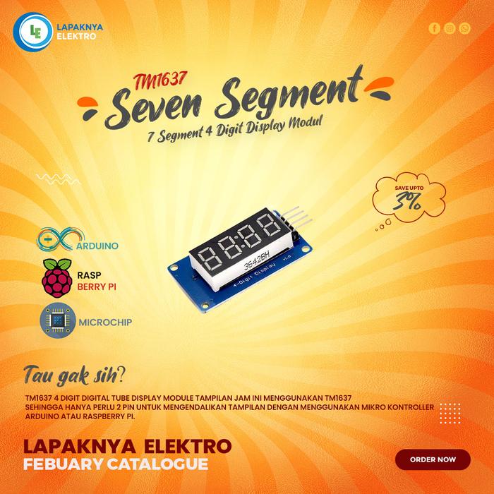 Jual Seven Segment Modul TM1637 TM 1637 4-digit -Merah - Kab. Tangerang ...