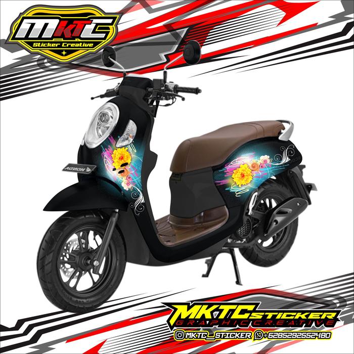 Jual STICKER ALL NEW SCOOPY MOTIF BUNGA BISA MENYALA DALAM GELAP - Kab ...