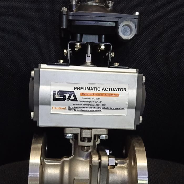 Jual BALL VALVE ACTUATOR SS316 FLANGE PN16 SIZE 1.1/2 INCH (DN40 ...