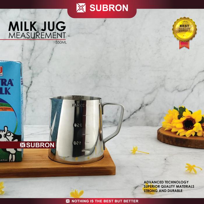 Jual Subron Milk Jug Stainless 350 Ml Gelas Ukur Takar Stainless Steel ...