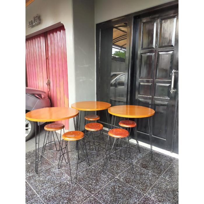 Jual Meja Bar / Meja cafe / Meja minimalis / Meja coffee shop tinggi 70 ...