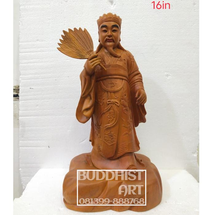 Jual patung dewa zu ge liang zhu ge liang khong ming 16 inch kayu ...