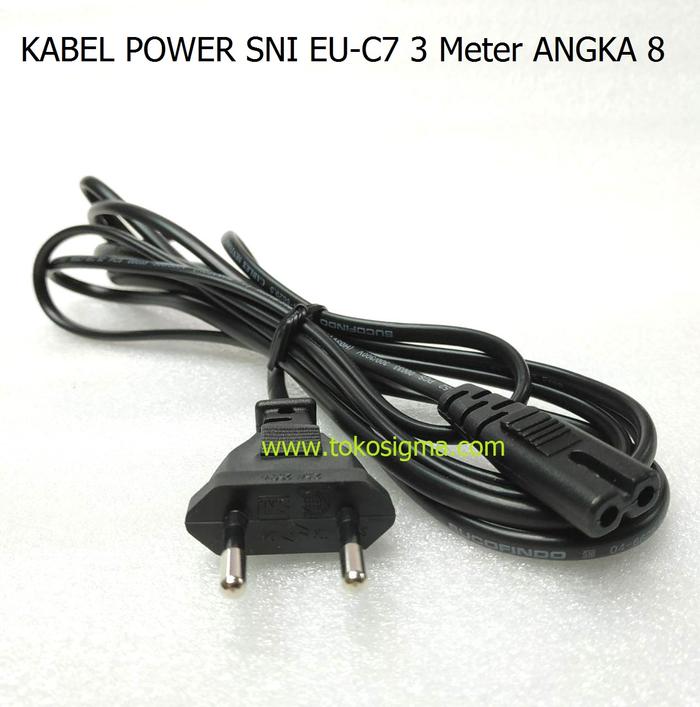 Jual KABEL POWER C7 SNI 3 meter 3M ANGKA 8 untuk PRINTER RADIO CHARGER - Jakarta Barat - Toko ...