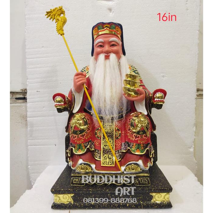 Jual Patung Hok Tek Ceng sin/ Hok Tik / tua pe kong 16 inch kayu baju ...