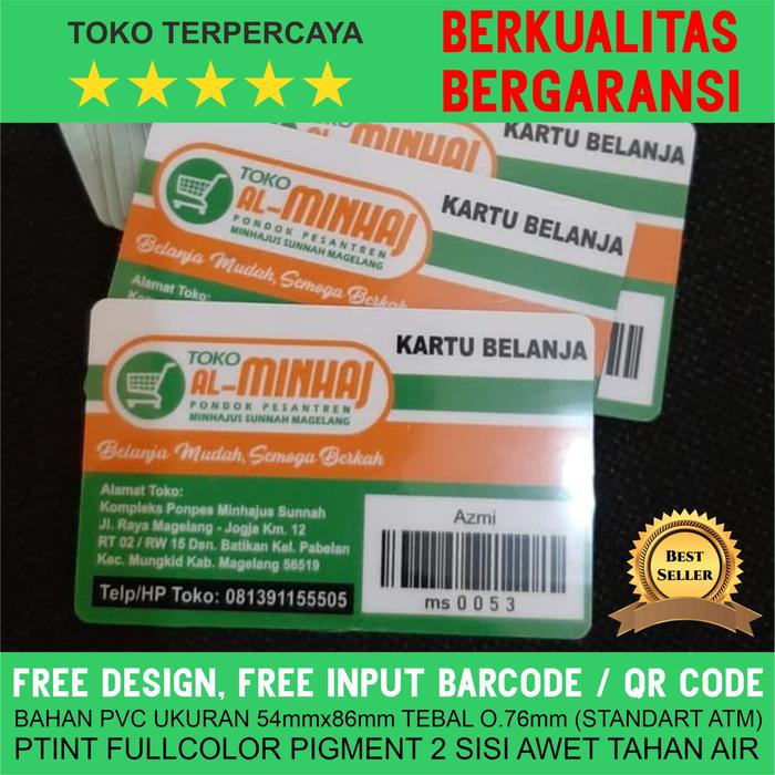 Jual Id card member card pvc 2 muka tebal 0.96 - Kab. Sleman - joe ...
