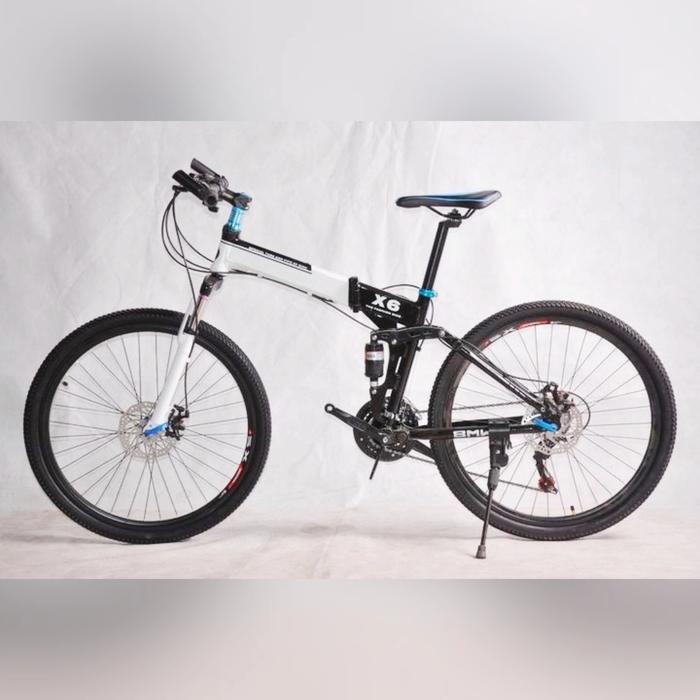 Jual Sepeda gunung lipat dewasa 24 dan 26 inch Mtb BMW X6 - Hitam, 24 ...