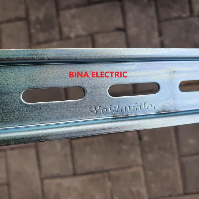 Jual Rel MCB Weidmuller 2 Meter / Din Rail MCB 2 Meter / Dudukan MCB 2M ...