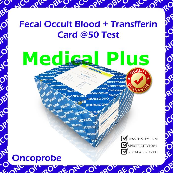 Jual FOB / FECAL OCCULT BLOOD + TRANSFERRIN TEST CARD ONCOPROBE - 50 ...