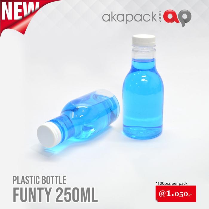 Jual Botol Funty 250ml / botol kemasan / botol plastik/ minimum 90 pcs ...