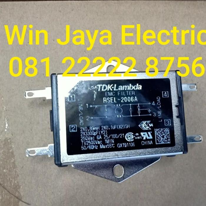 Jual TDK Lambda RSEL-2006A Noise Filter 1Phase 250V Max 6a - Jakarta Barat - Win Jaya Electric ...