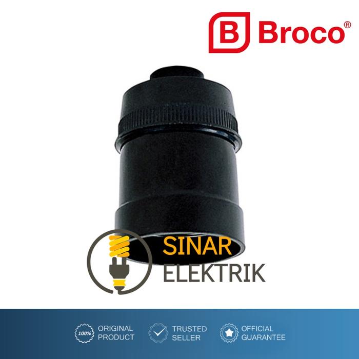 Jual Fitting Broco Gantung Bulat 216L Hitam - Fitting Lampu E27 Grosir ...