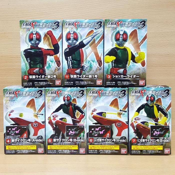 Jual SHODO-X Kamen Rider 3 [7/SET] Ichigo Nigo Shocker Cyclone Fake ...