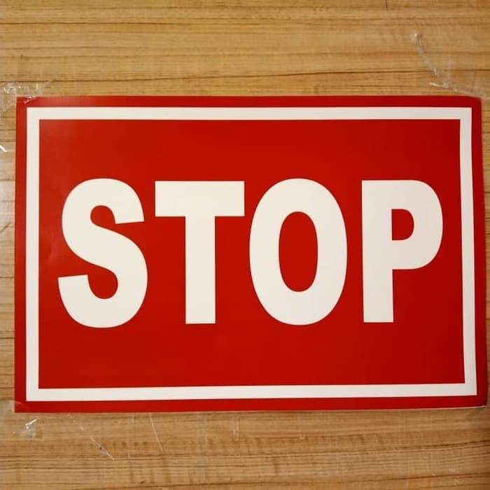 Jual sign stiker stop / rambu sticker stop - 15x20 - Jakarta Barat ...