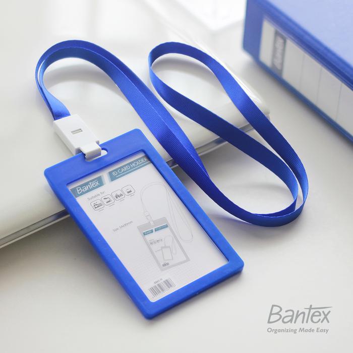 Promo Bantex ID Card Holder Lanyard | Name Tag Portrait Cobalt Blue ...