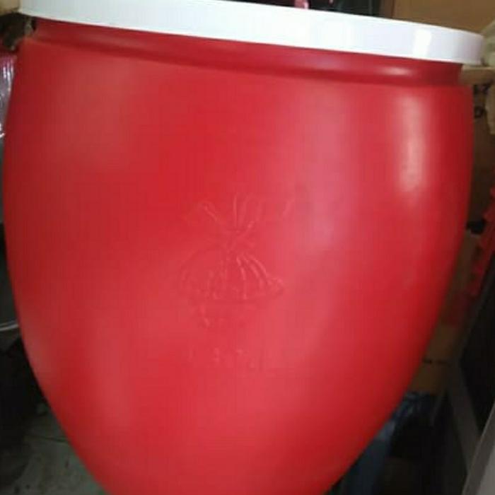 Jual SALE TONG AIR 130 LITER (ADA TUTUP)/GENTONG AIR MERAH 130 L/TONG ...