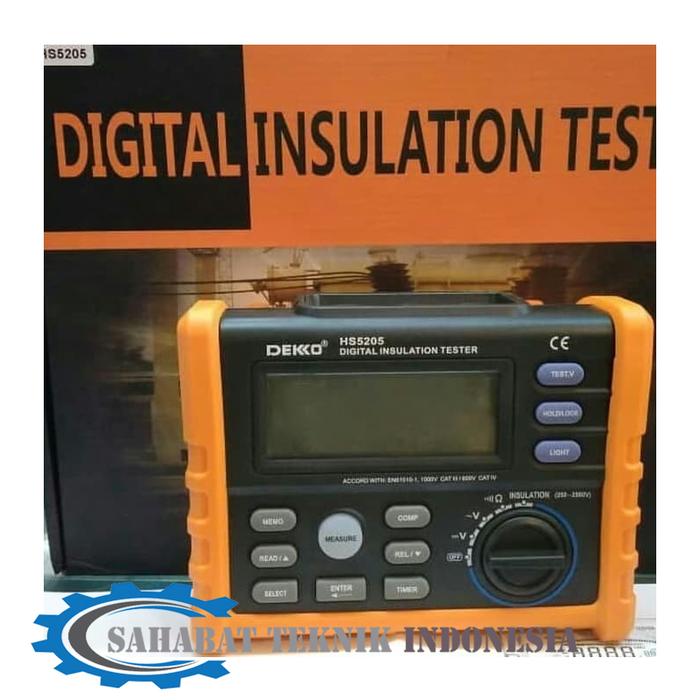 Jual Alat Ukur Listrik Megger/ Dekko HS5205 Digital Insulation Tester ...