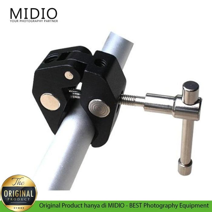 Jual Midio Penjepit Super Magic Clamp Universal Untuk Lightstand Ringlight Di Seller Noelle ...