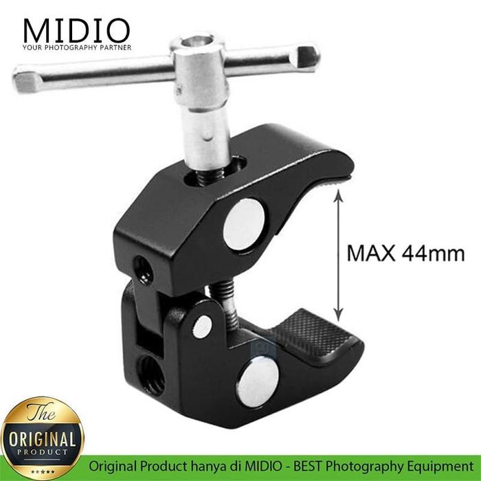 Jual Midio Penjepit Super Magic Clamp Universal Untuk Lightstand ...