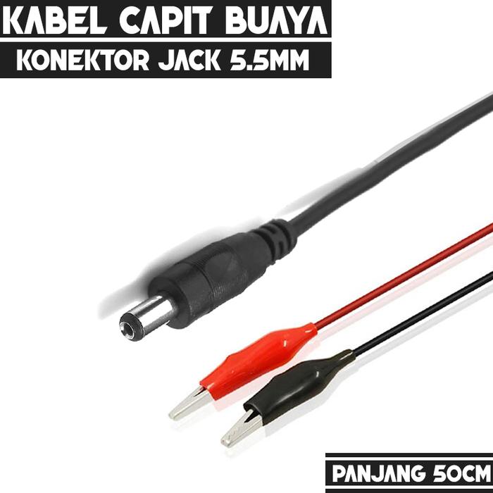 Jual Kabel Capit buaya Ujung Jack Dc Male 5.5mm - Kabel Potensio Box ...