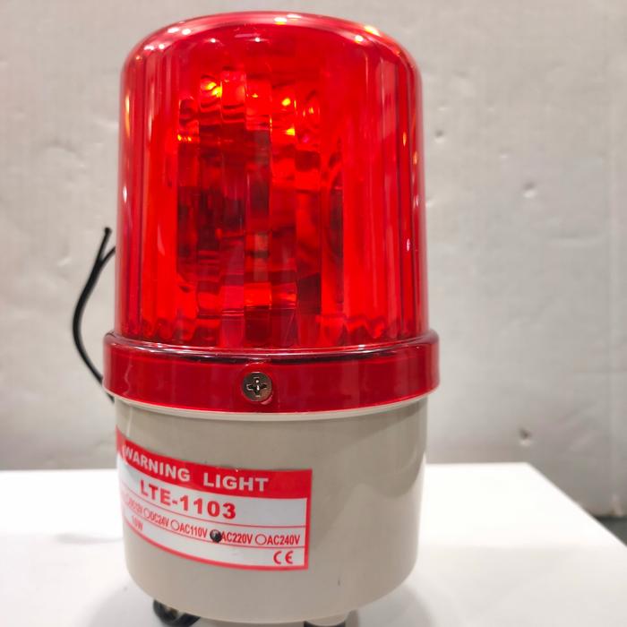 Jual LAMPU ROTARY / WARNING LIGHT 4" LTE-1103, 12V/24/220VAC,Merah ...
