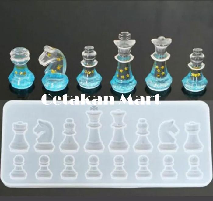 Jual CM Cetakan Resin Epoxy Craft DIY Catur 3D Silikon - Kab. Bogor ...
