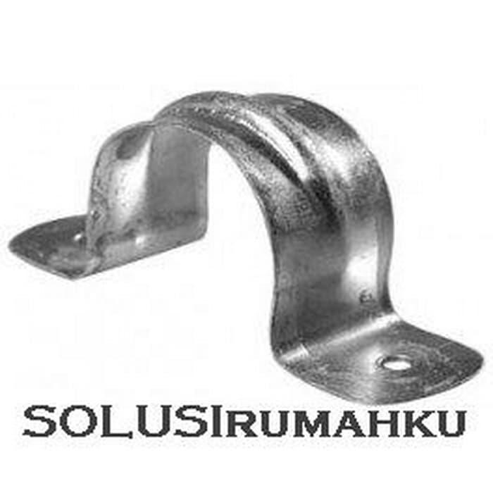 Jual Klem Pipa 3/4" GALVANIS / Clamp Omega 25 mm Plat Seng Besi - Kota ...