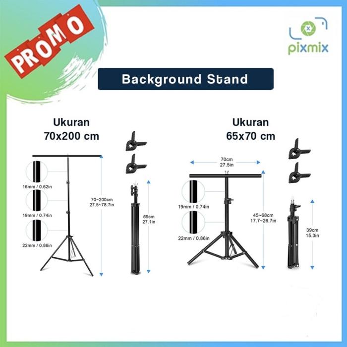 Jual BACKGROUND STAND MODEL T | Stand 70x65 | Stand 70x200 - MK STAND ...
