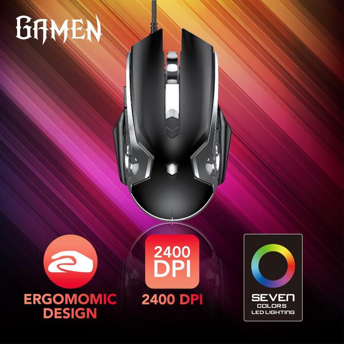 Jual Mouse Gamen GM1200 Original RGB LED Optical USB 2400DPI Pro Gaming ...