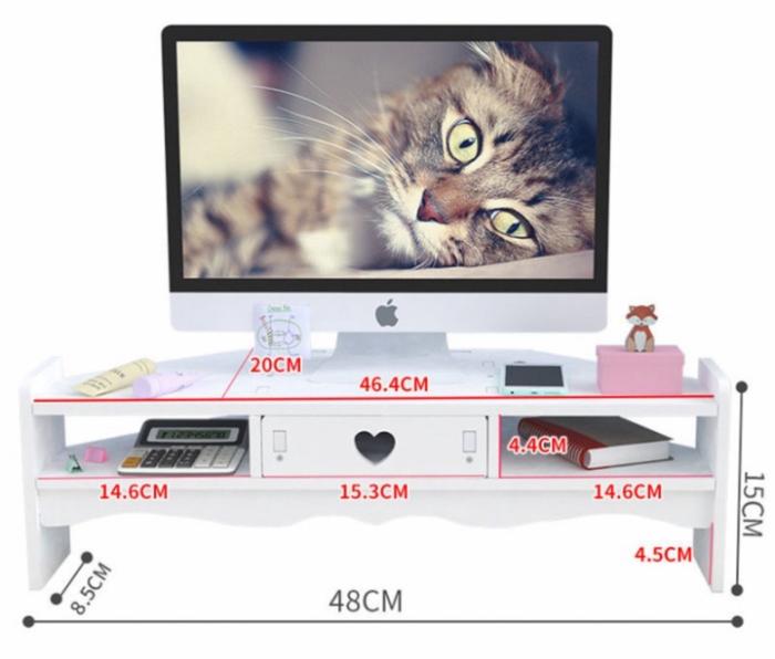 Jual Meja komputer monitor kekinian diy with drawer multifungsi ...