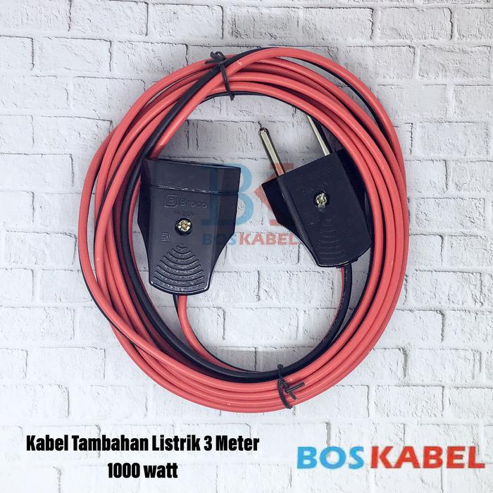 Jual Kabel Listrik Tambahan Extension Colokan 2Pin Broco Gepeng 3 M SNI ...