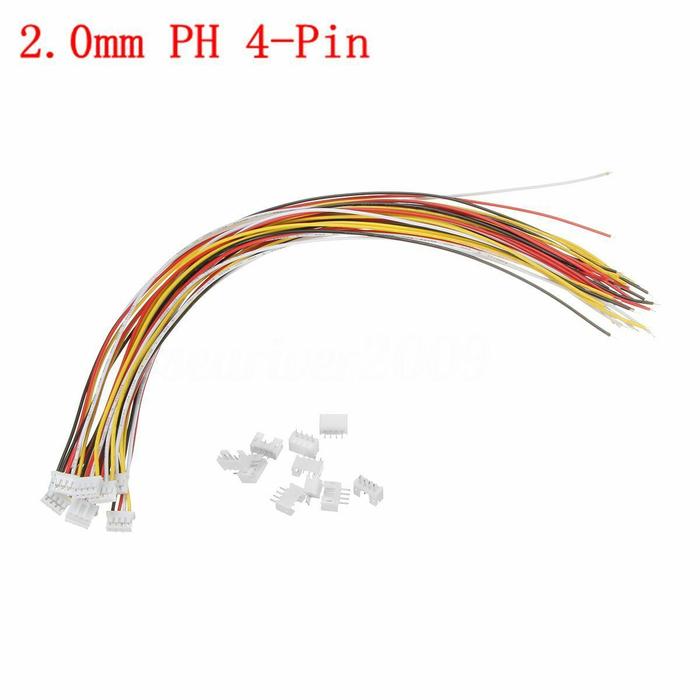 Jual 4Pin 4P JST PH Pitch 2.0mm 26AWG Mini Micro Plug Wire Header ...