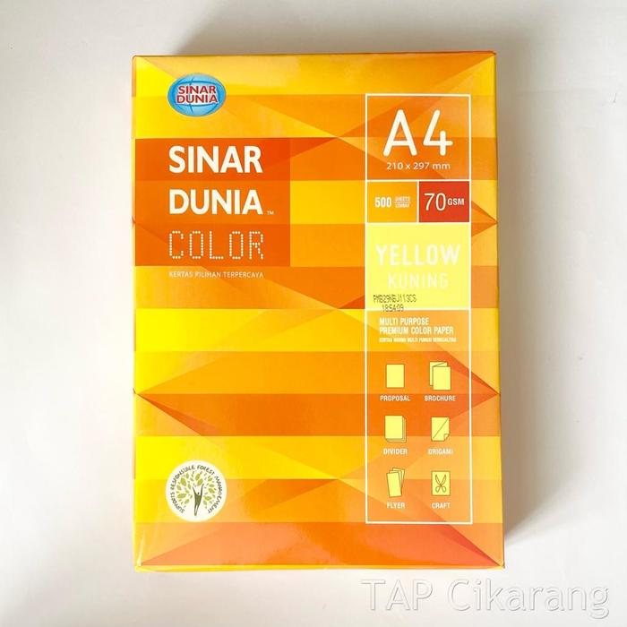 Jual Kertas HVS Warna Multi Purpose Color Paper A4 70g Sinar Dunia ...