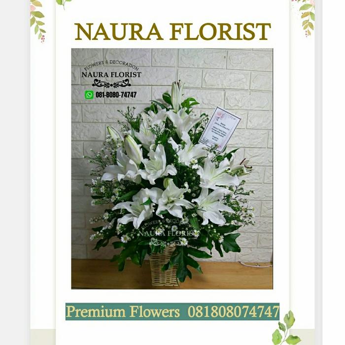Jual Bunga meja lili/bunga lili putih/rangkaian bunga/lili casablanca ...