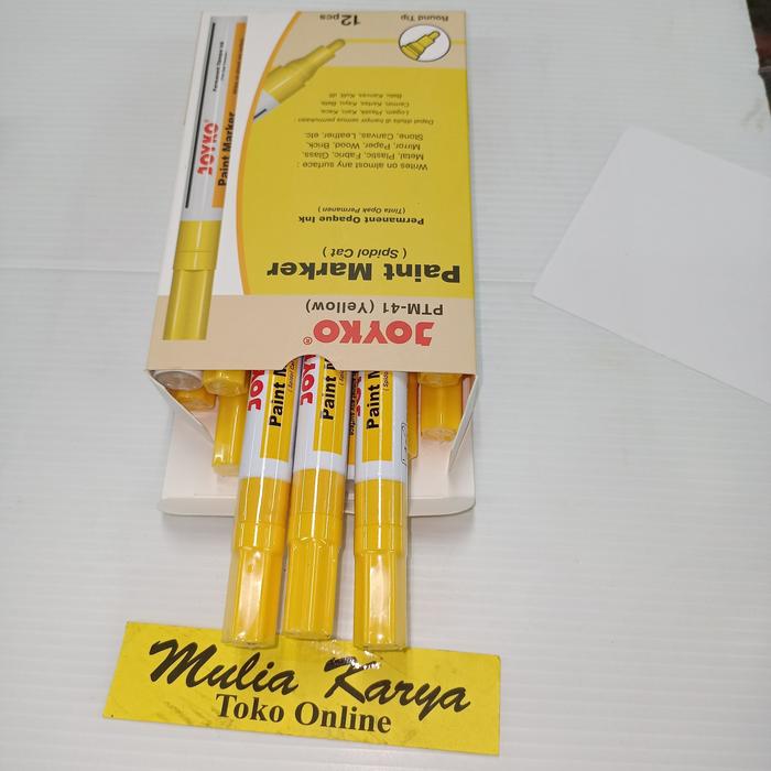 Jual Joyko Paint Marker Color Spidol Cat Permanen Warna - Kuning ...