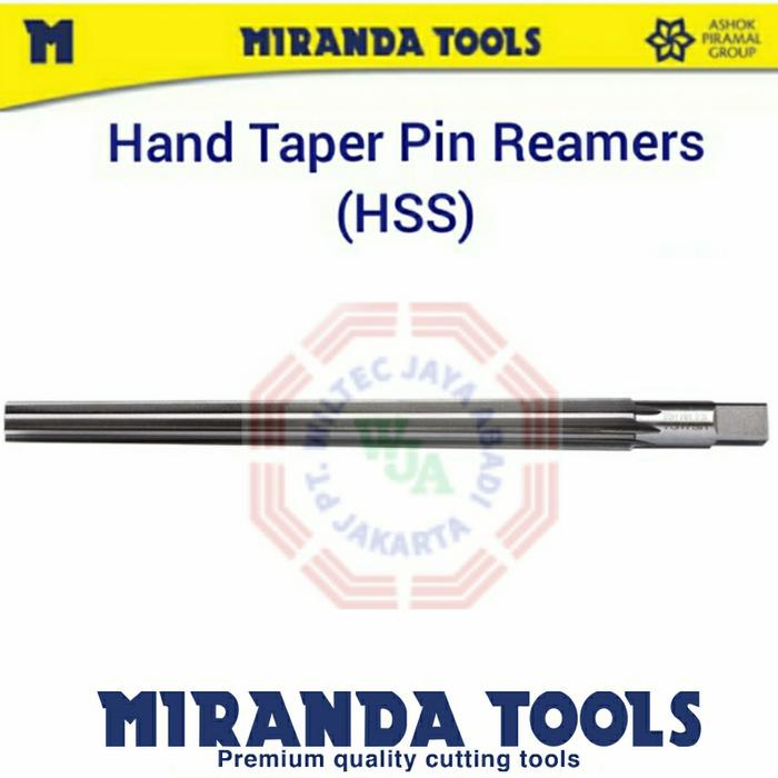 Jual Hand taper pin reamer 6mm HSS Cobalt merk Miranda Tools (India ...