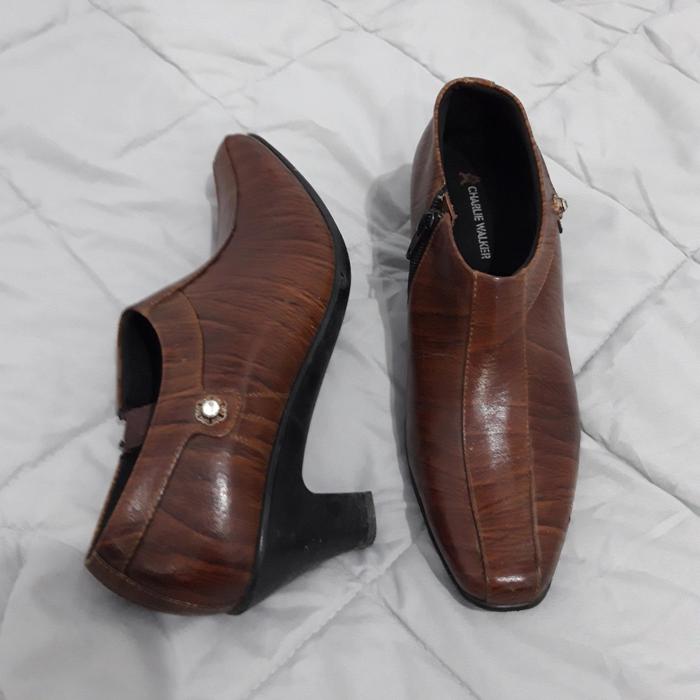 Jual Sepatu boat Wanita / Boat Korea Kulit Coklat Tua - Kab. Bekasi ...