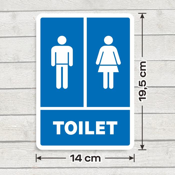 Jual Sticker Label Sign Vinyl Stiker Pintu Toilet Kamar Mandi 14 x 19,5 ...