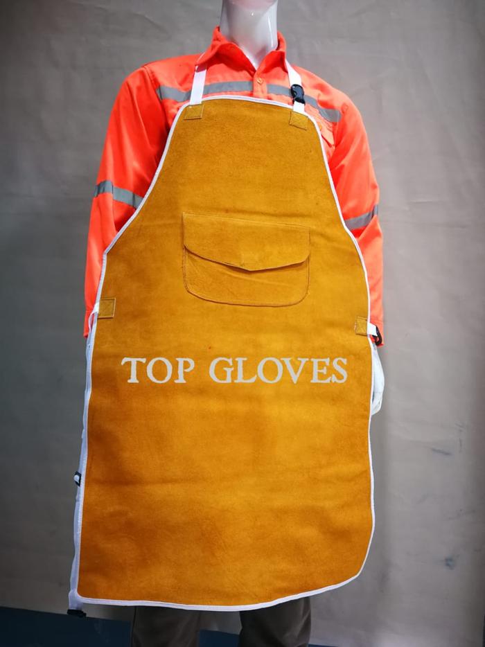 Jual Apron Dada Kulit Sapi - Welding Apron - Celemek Tahan Api & Panas ...