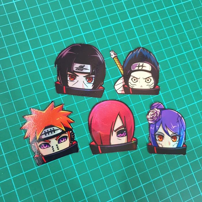 Jual Sticker Hologram Anime - Naruto - Akatsuki Peeker - set 5pcs ...
