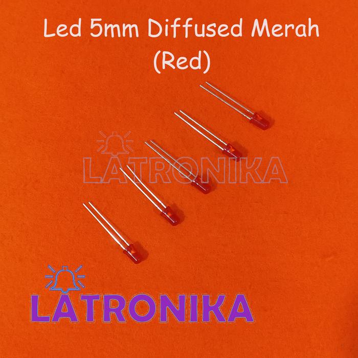 Jual 100pcs LED 5mm Diffused Red Superbright Lampu LED Super Terang ...