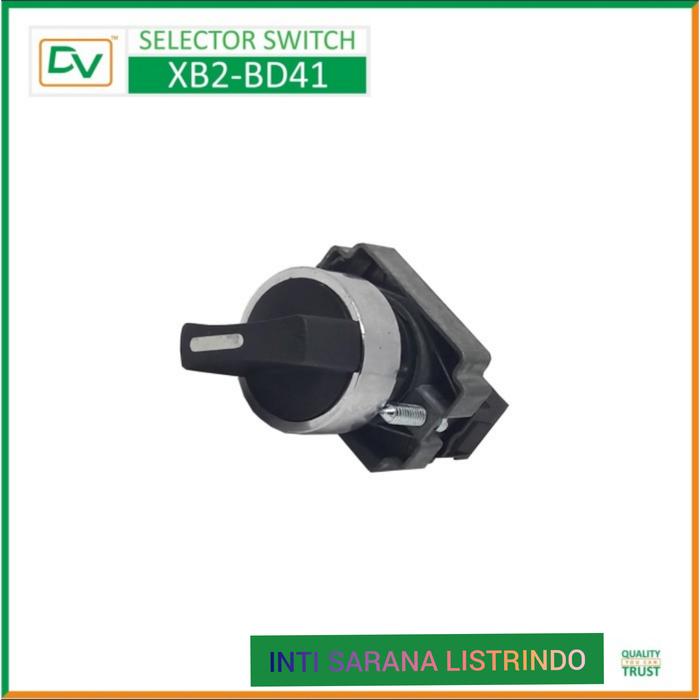 Jual SELECTOR SWITCH METAL 2 POSISI XB2 - BD41 22MM 1 NO SPRING RETURN ...