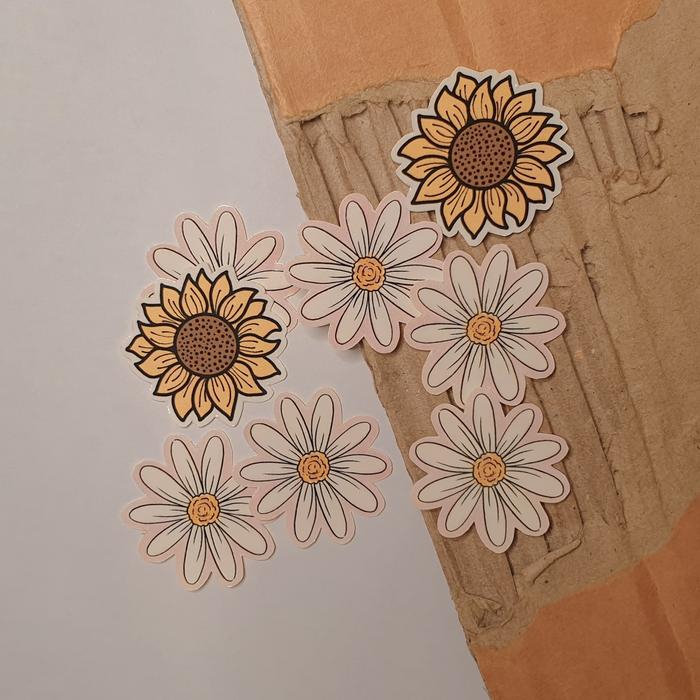 Jual Sticker Jurnal Sticker Aesthetic Sticker Bunga Vintage Daisy ...