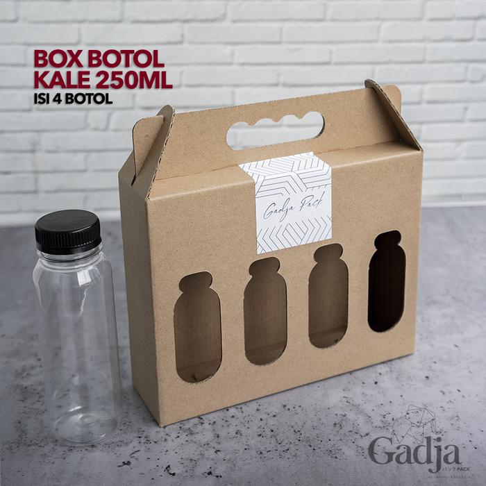 Jual Box Kemasan Minuman Botol KALE 250ml - Jinjing - ISI 4 BOTOL ...