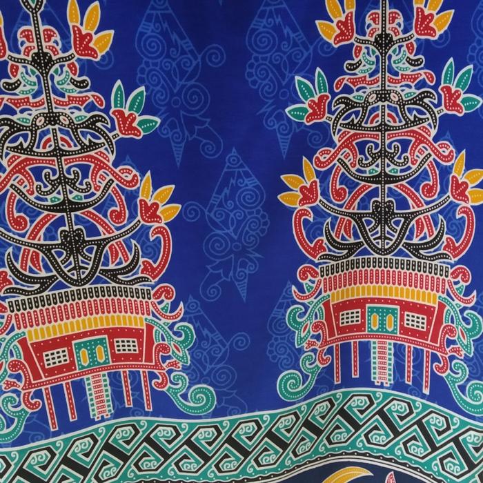 Jual Kain Batik Kalteng Satin Motif Batang Garing khas Dayak KBKS-03 ...