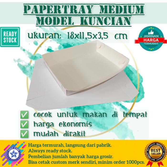 Jual Paper Tray KFC/ Piring Kertas/Papertray Medium - MODEL KUNCIAN ...