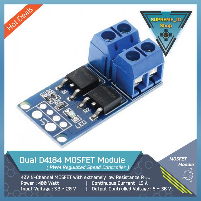 Jual Dual D4184 High Power MOSFET Module - PWM Switch Trigger Speed ...